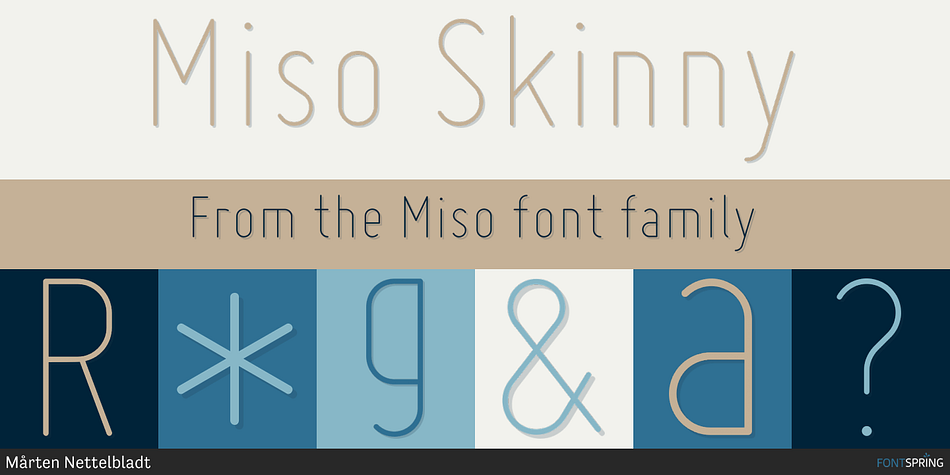 Miso Skinny Font