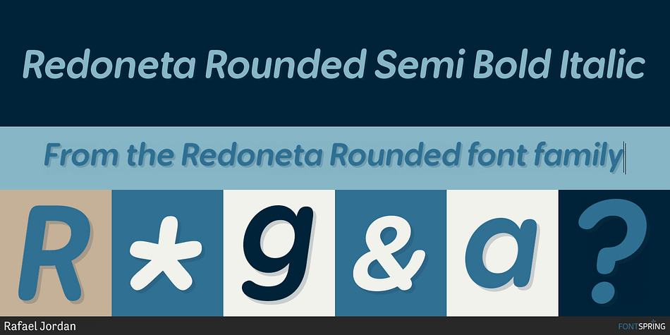 Redoneta Rounded Semi Bold Italic Font