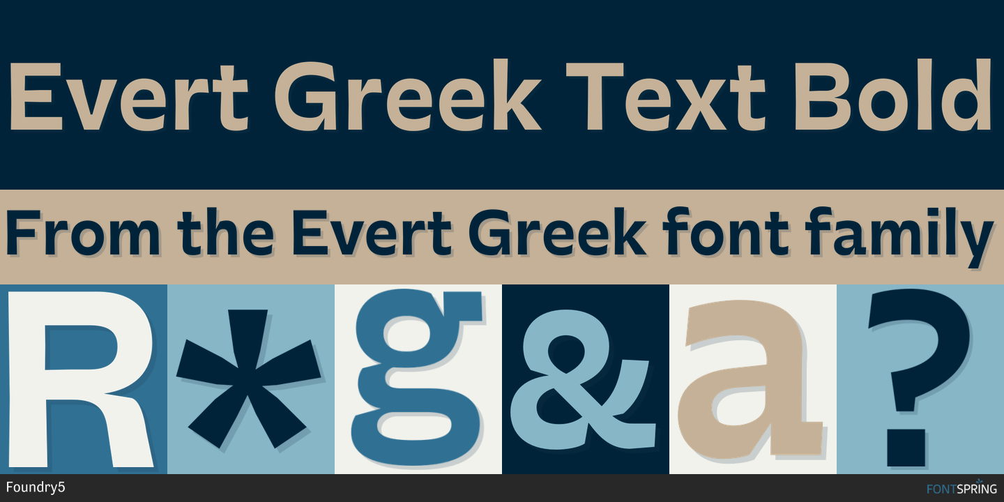Evert Greek Text Bold Font