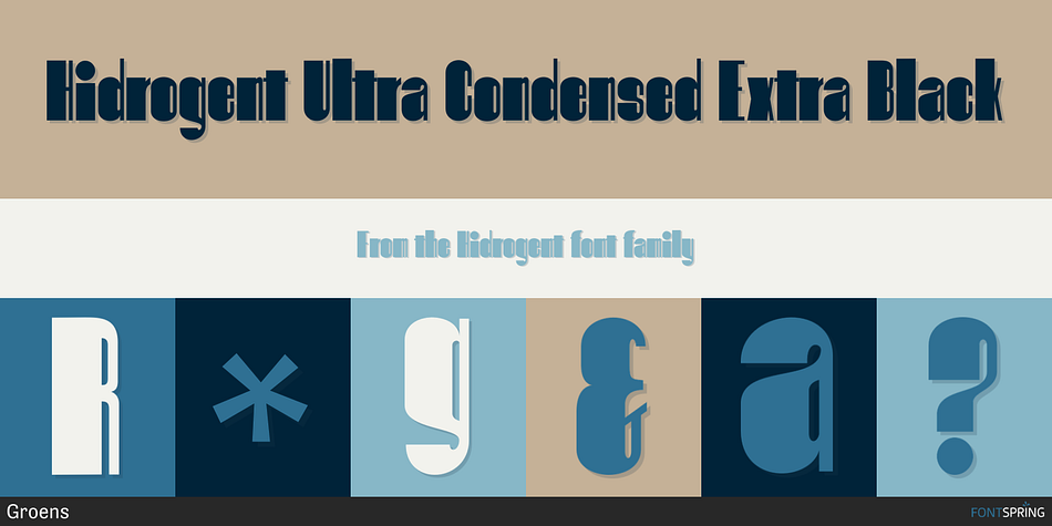 Hidrogent Ultra Condensed Extra Black Font