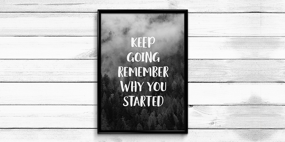 Black and White Font