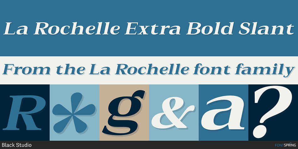 La Rochelle Extra Bold Slant Font
