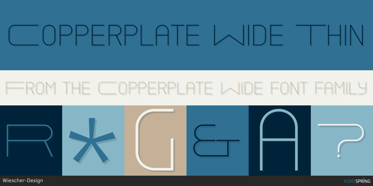 Similar Fonts To Copperplate Wide