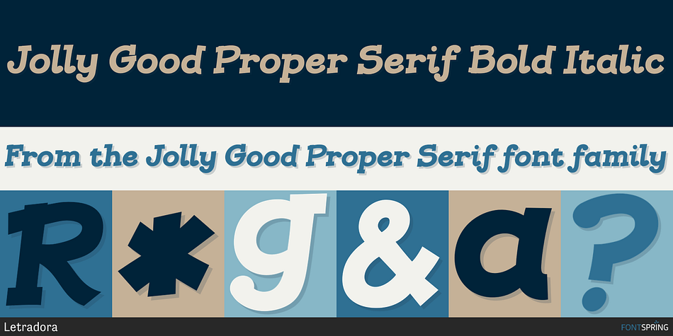 Jolly Good Proper Serif Bold Italic Font