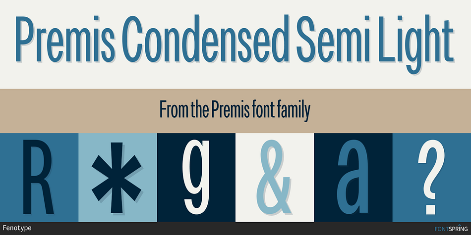 Premis Condensed Semi Light Font