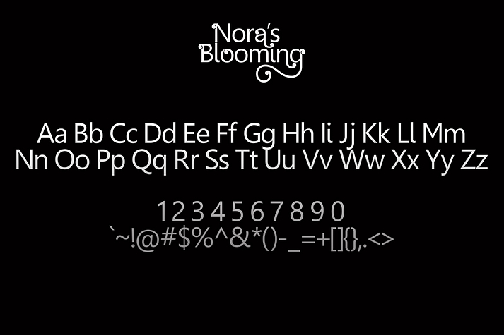 Nora's Blooming Font