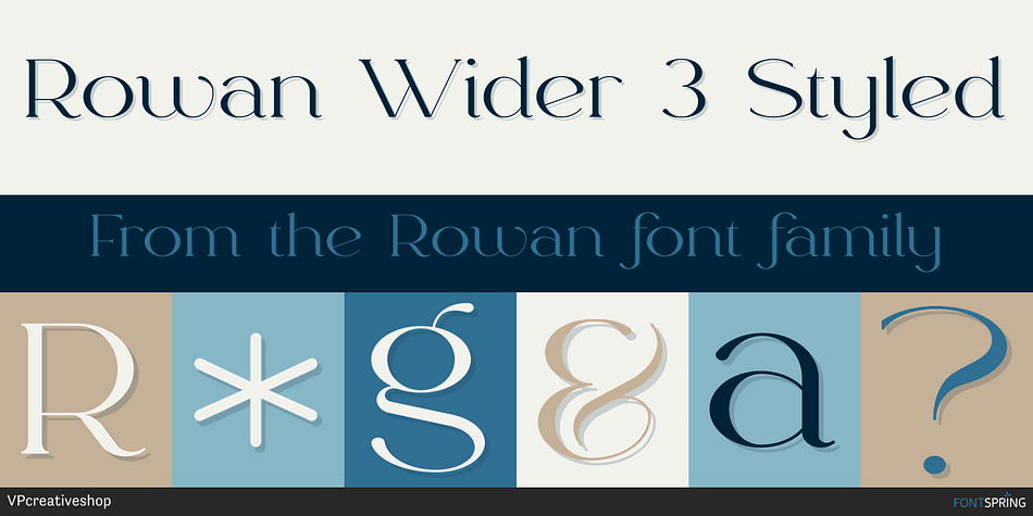 Rowan Wider 3 Styled Font