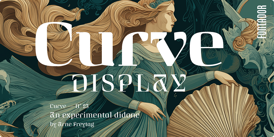 Curve Display Font