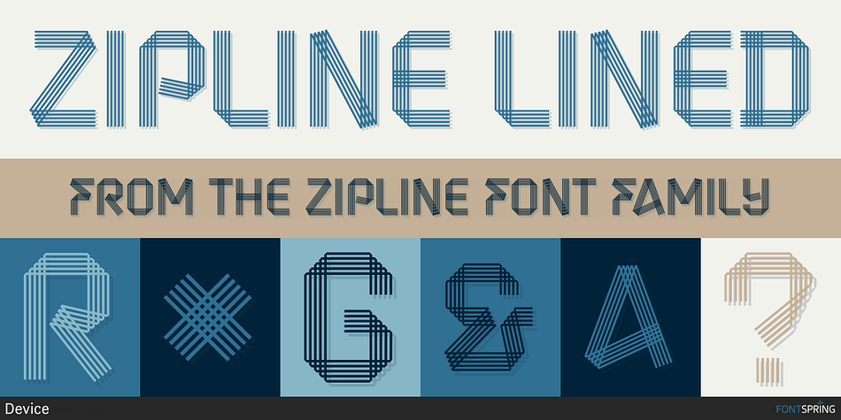Zipline Lined Font