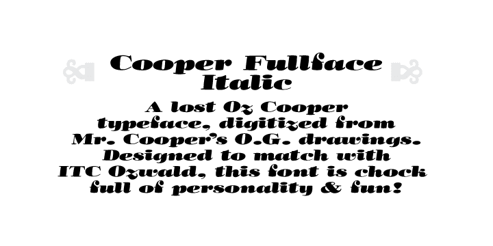 Cooper Fullface Font