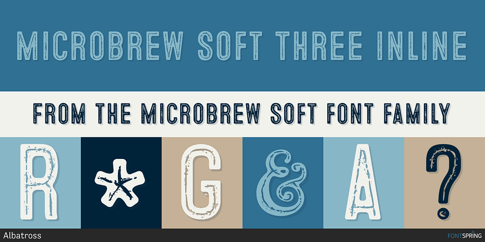 Microbrew Soft Three Inline Font