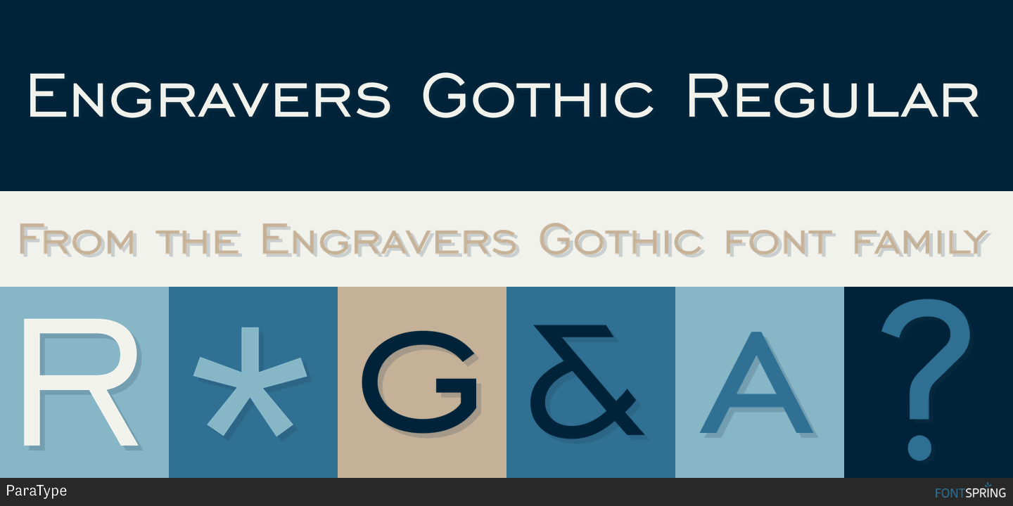 Fonts similar to Engravers Gothic