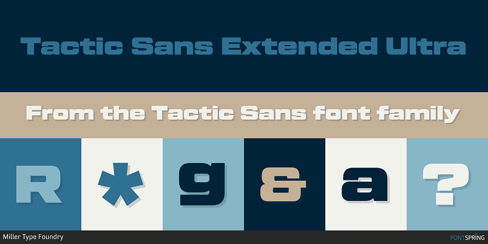 Tactic Sans Extended Width Font