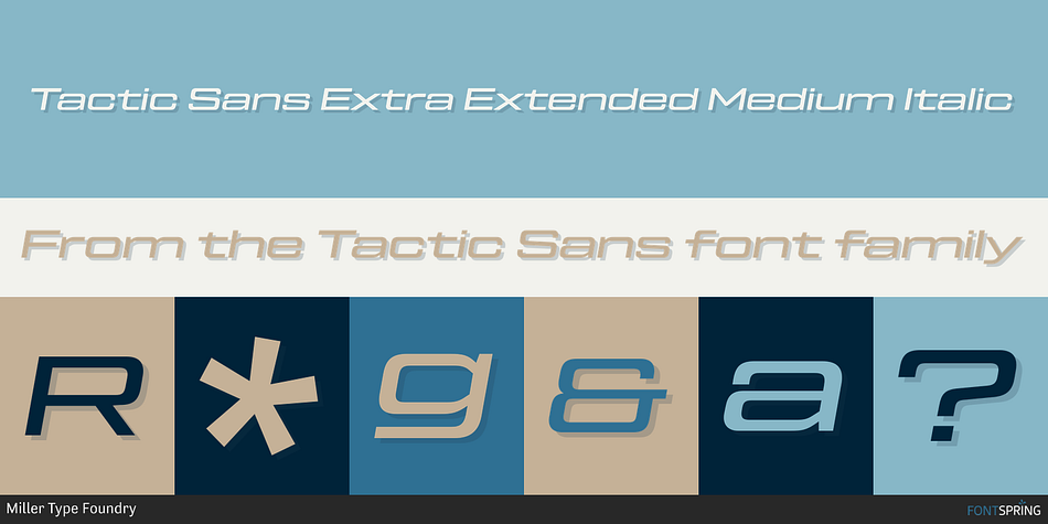 Tactic Sans Extra Extended Width Font