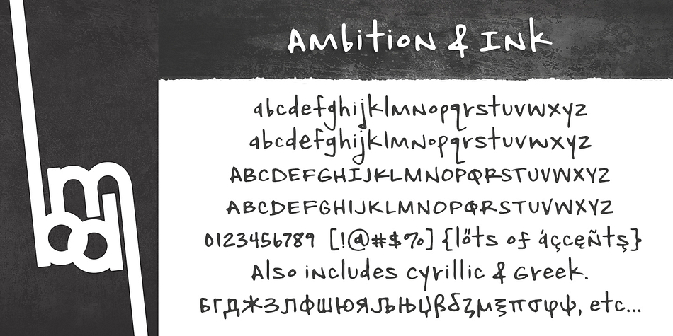 Ambition & Ink Font