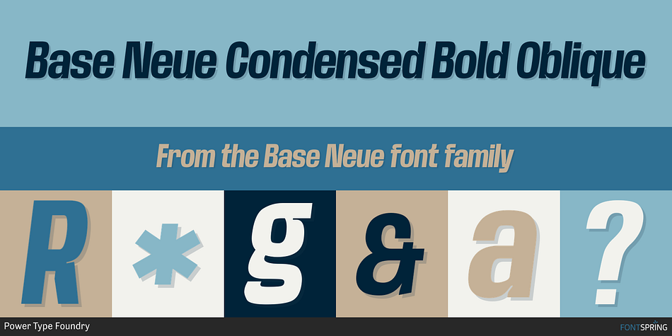 Base Neue Condensed Bold Oblique Font
