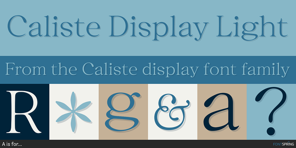 Caliste Display Light Font