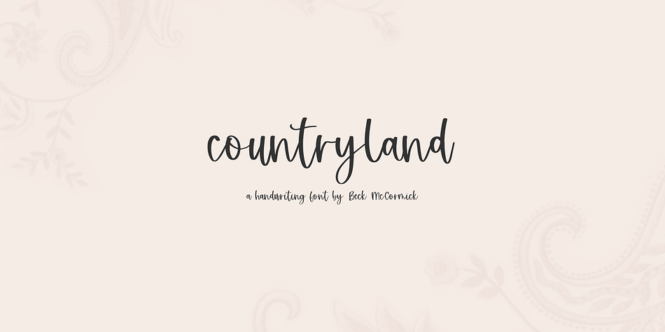 Countryland Script Font