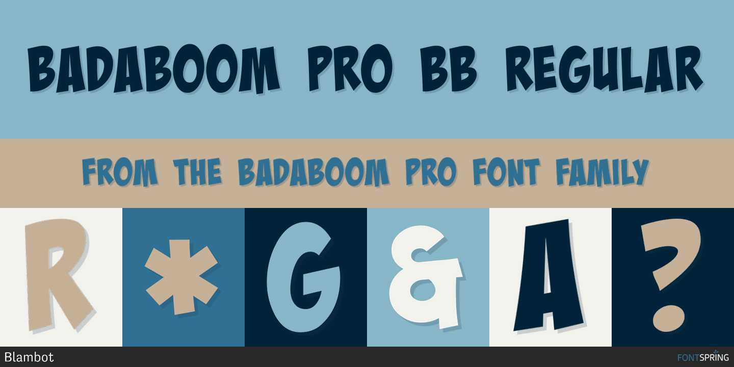 BadaBoom Pro Font Family by Blambot - Fontspring
