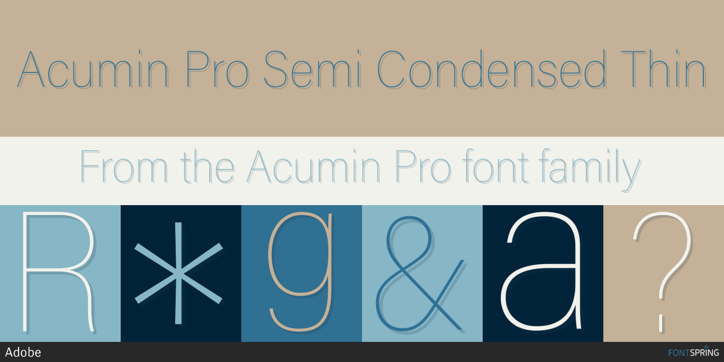 Acumin Pro Semi Condensed Font