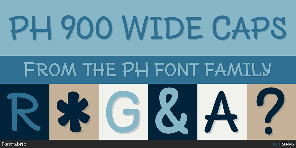PH 900 Wide Caps Font