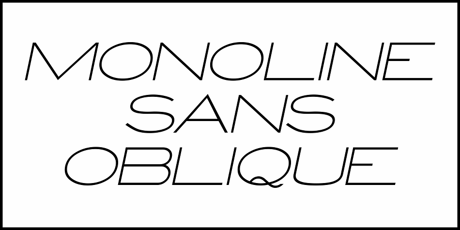 Monoline Sans JNL Font