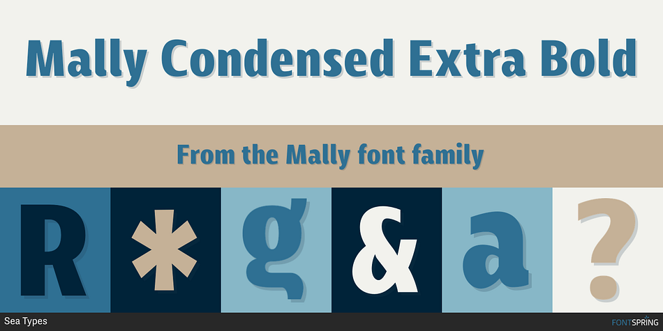 Mally Condensed Extra Bold Font