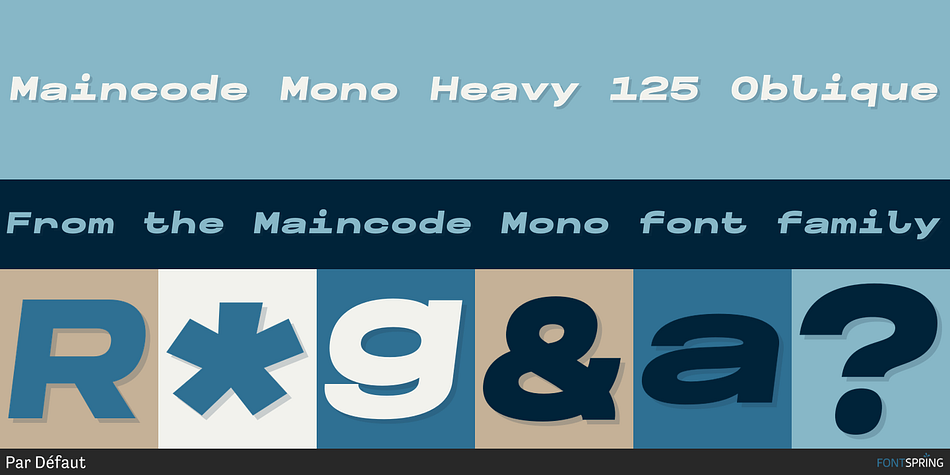 Maincode Mono Heavy 125 Oblique Font