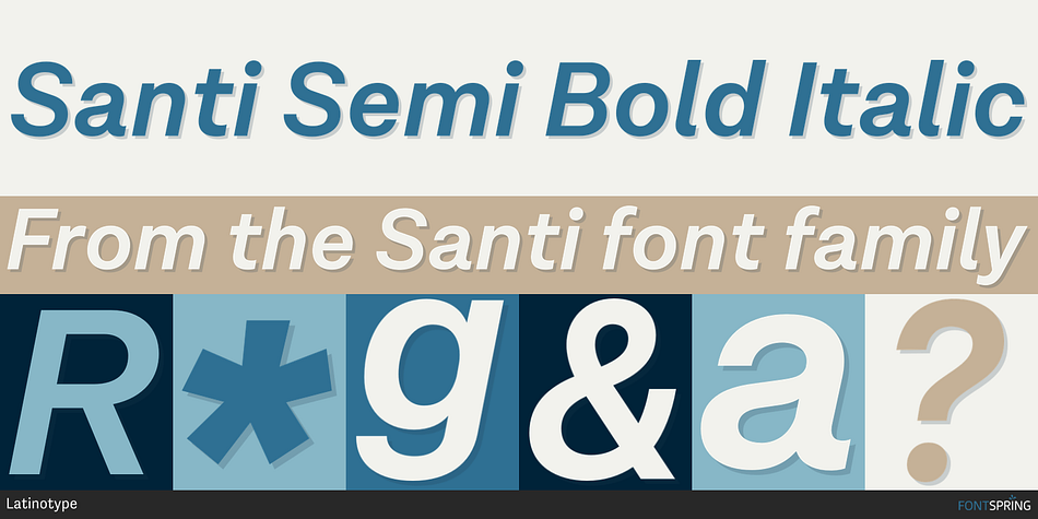 Santi Semi Bold Italic Font