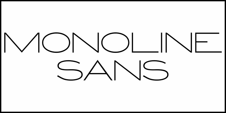 Monoline Sans JNL Font
