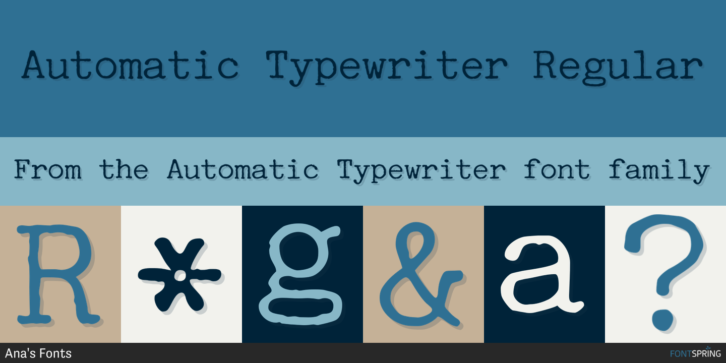 Fonts similar to Automatic Typewriter