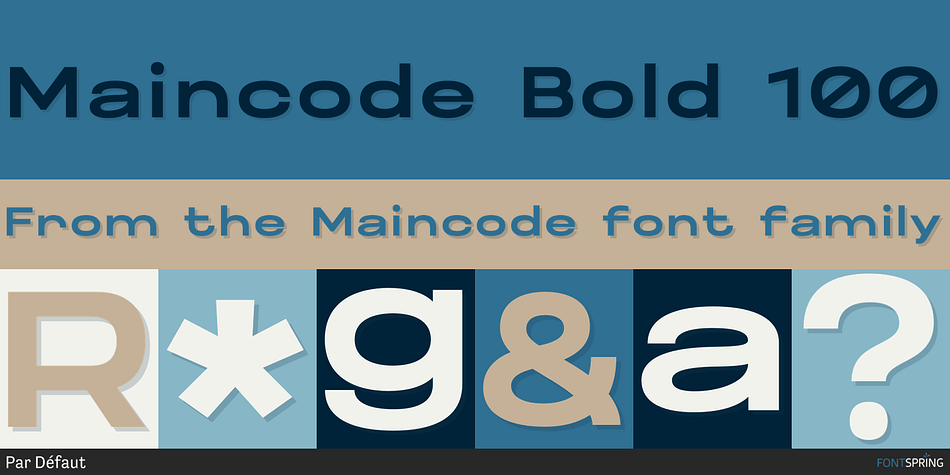 Maincode Bold 100 Font