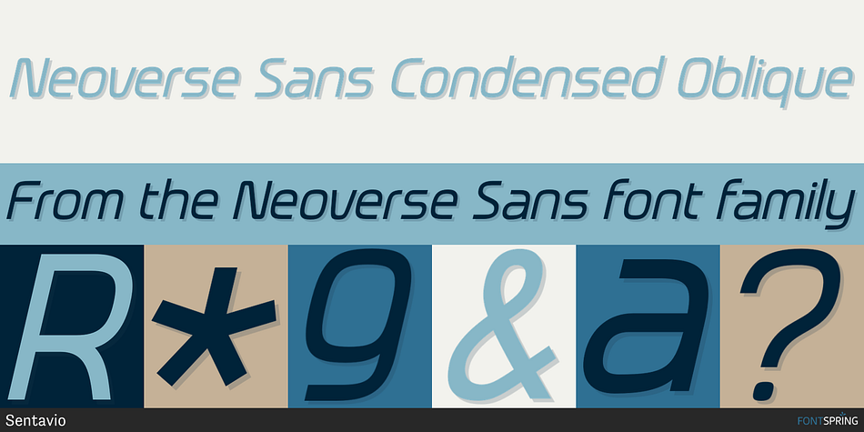 Neoverse Sans Condensed Oblique Font