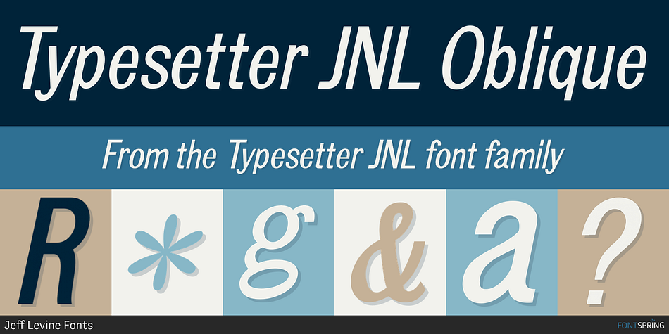 Typesetter JNL Font