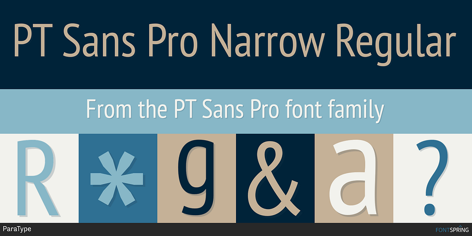 PT Sans Pro Narrow Regular Font