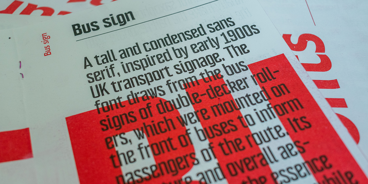 Bus Sign Font