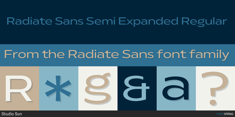 Radiate Sans Semi Expanded Regular Font