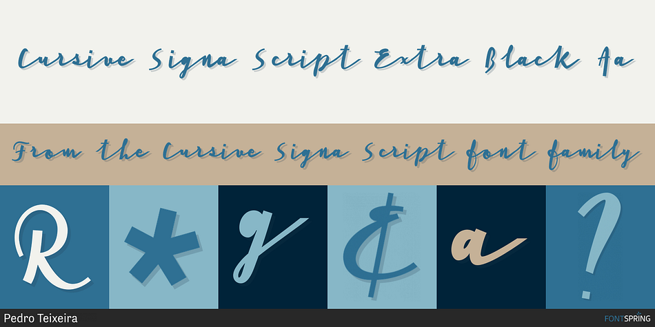 Cursive Signa Script Extra Black Aa Font