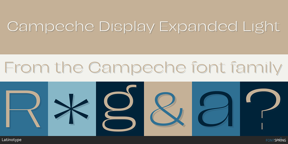 Campeche Display Expanded Light Font