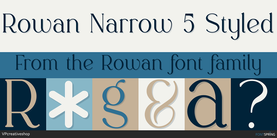 Rowan Narrow 5 Styled Font