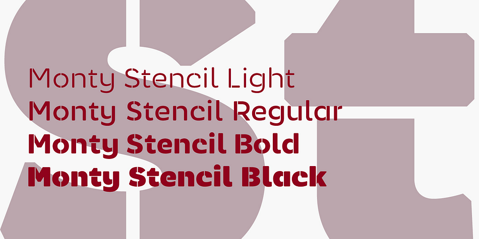 Monty Stencil Font