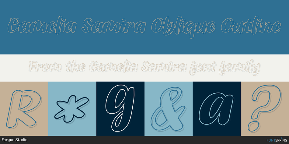 Camelia Samira Oblique Outline Font