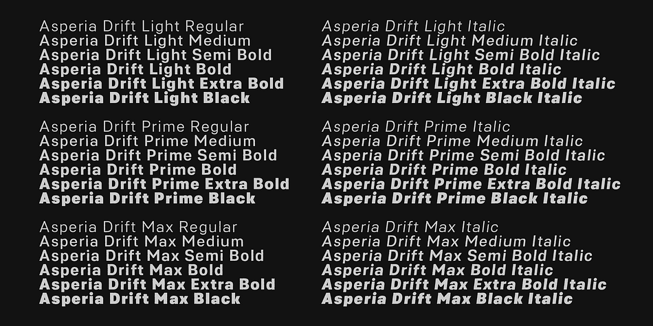 Asperia Drift Font