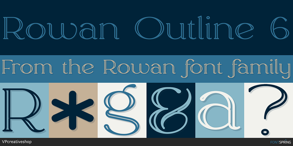 Rowan Outline 6 Font