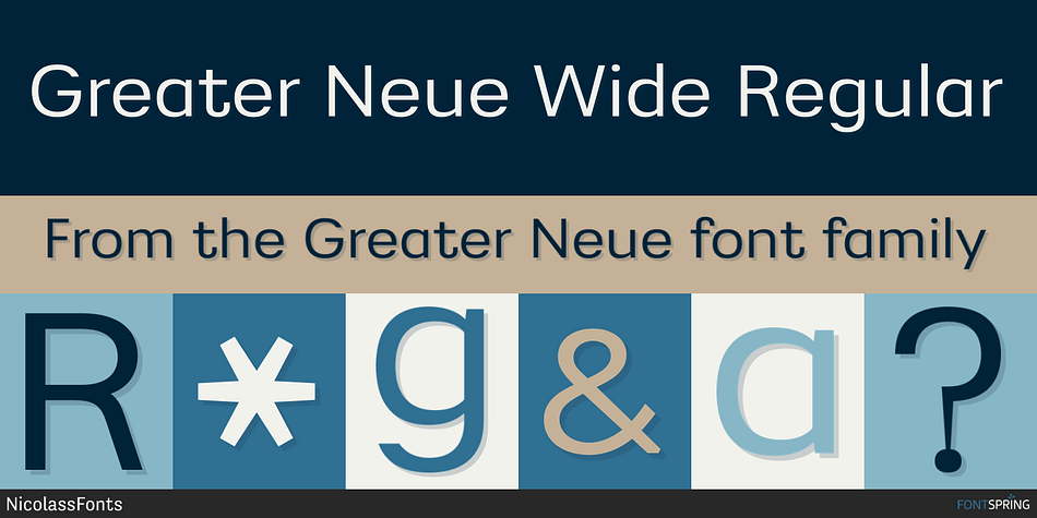 Greater Neue Wide Regular Font