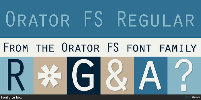 Orator FS Font