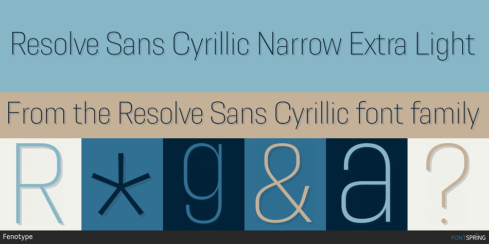 Resolve Sans Cyrillic Narrow Extra Light Font