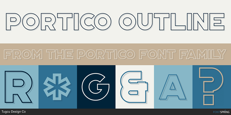 Portico Outline Font