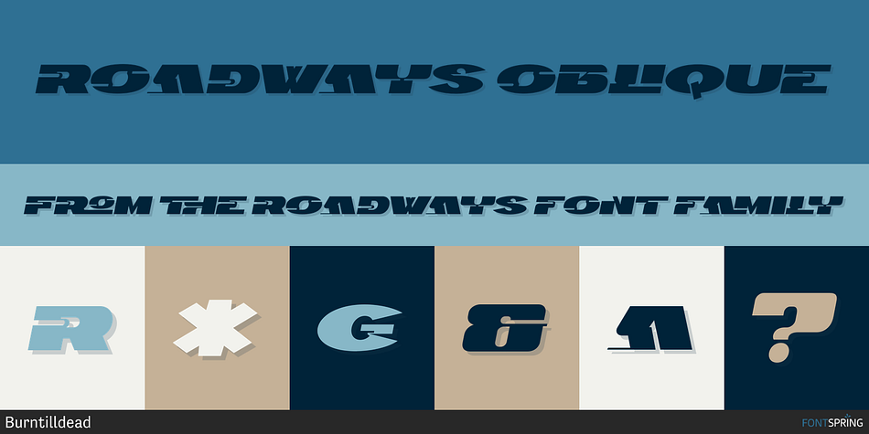 Roadways Oblique Font