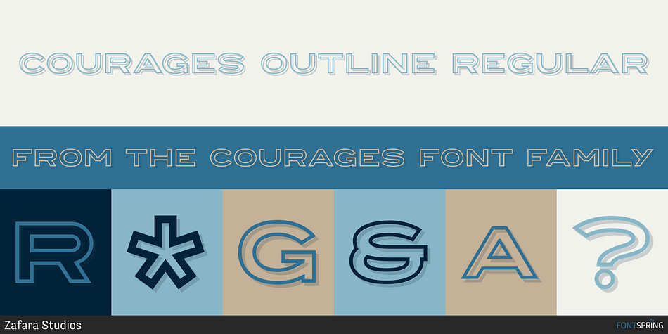 COURAGES Outline Regular Font